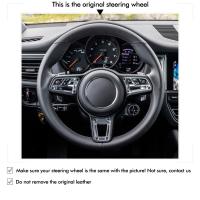 China Material Type Suede Full Suede Steering Wheel Cover for Porsche Macan Colors Black for sale