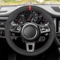 China Material Type Suede Full Suede Steering Wheel Cover for Porsche Macan Colors Black for sale