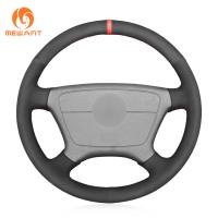 China Hand Sewing Suede Steering Wheel Cover for Mercedes-Benz W202 CL-Class C140 E-Klasse for sale
