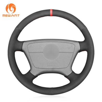 China Hand Sewing Suede Steering Wheel Cover for Mercedes-Benz W202 CL-Class C140 E-Klasse for sale