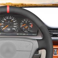 China Hand Sewing Suede Steering Wheel Cover for Mercedes-Benz W202 CL-Class C140 E-Klasse for sale
