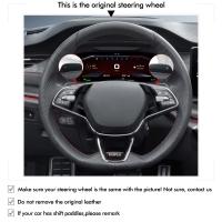 China Black Artificial Leather Anti-Slip Steering Wheel Cover for Skoda Fabia 2021-2023 Model for sale