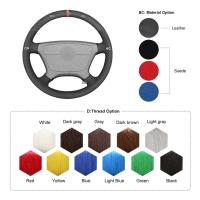 China Hand Sewing Suede Steering Wheel Cover for Mercedes-Benz W202 CL-Class C140 E-Klasse for sale