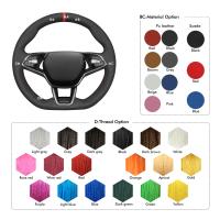 China Black Artificial Leather Anti-Slip Steering Wheel Cover for Skoda Fabia 2021-2023 Model for sale