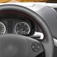 China Hand Sewing Genuine Leather Steering Wheel Cover for Mercedes-Benz W639 Viano Vito Valente for sale