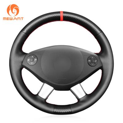 China Black Suede Hand Stitched Steering Wheel Cover for Mercedes-Benz W639 Viano Vito Valente for sale