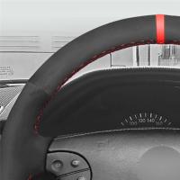 China 20*15*7cm Hand Sewing Soft Suede Steering Wheel Cover for Mercedes-Benz W208 C208 W210 W463 E-Class E320 CLK for sale