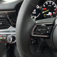 China Leather Steering Wheel Cover for Porsche Macan Panamera Taycan 2020 2021 2022 2023 for sale