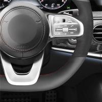 China Upgrade Your Mercedes-Benz with this Hand Sewing Steering Wheel Cover Express Delivery for sale