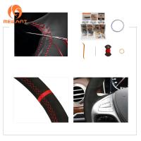 China Black Leather Custom Hand Sewing Steering Wheel Cover for S-Class W222 3-Spoke Wheel for sale