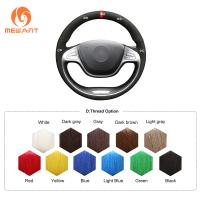 China Black Leather Custom Hand Sewing Steering Wheel Cover for S-Class W222 3-Spoke Wheel for sale