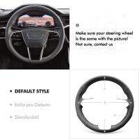 China Custom Fit 3-Spoke Wheel Steering Cover for Audi A6 A7 S7 E-Tron 2018 2019 2021 2022 for sale