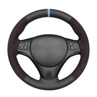 China Handmade Hand Stitched Steering Wheel Cover for BMW 1 Series E 3 Series E X1 M3 Sport for sale