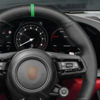 China Durable Leather Steering Wheel Wrap for Porsche 911 992 Macan Panamera Taycan 2019-2022 for sale