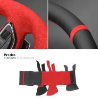 China Soft Athsuede Embossed Steering Wheel Cover for Audi A5 Quattro 2011-2016 RS5 RS7 SQ5 for sale