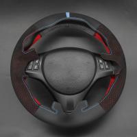 China Handmade Hand Stitched Steering Wheel Cover for BMW 1 Series E 3 Series E X1 M3 Sport for sale