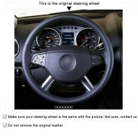 China Leather Steering Wheel Cover for Mercedes-Benz GL-Class X164 M-Class 2006 2007 2008 for sale