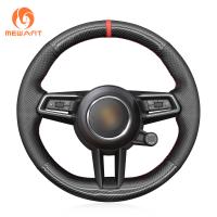 China Hand Sewing Steering Wheel Cover for PORSCHE 911 992 Macan Panamera Taycan 2020 2021 2022 2023 for sale