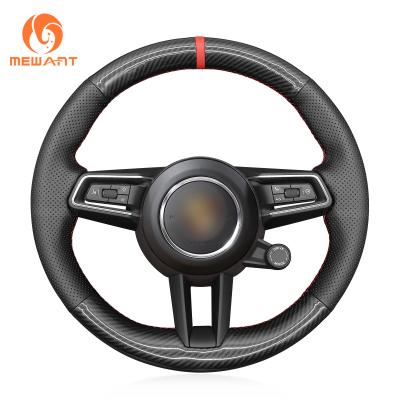 China Hand Sewing Steering Wheel Cover for PORSCHE 911 992 Macan Panamera Taycan 2020 2021 2022 2023 for sale