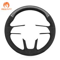 China Black Artificial Leather Hand Sewing Steering Wheel Cover for Audi A3 A4 A5 S3 S4 S5 RS 4 2015-2022 for sale