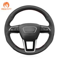 China 20*15*7cm Custom Hand Stitching Suede Leather Steering Wheel Cover for Audi A7 2018 2019 for sale