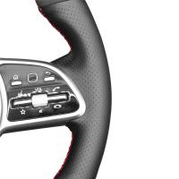China Beige Hand Sewing Soft Suede PU Leather Steering Wheel Cover for Mercedes-Benz A-Class E-Class W177 W205 C118 W213 W463 W167 Sprinter for sale