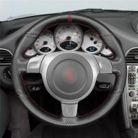 China Black Matte Steering Wheel Cover for Porsche 911 997 Boxster 987 Cayman 987 2004-2009 for sale