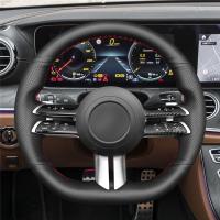 China 3-Spoke Wheel Leather Steering Cover for 2021 Mercedes-Benz C-Class W206 E-Class W213 for sale