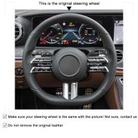 China 3-Spoke Wheel Leather Steering Cover for 2021 Mercedes-Benz C-Class W206 E-Class W213 for sale