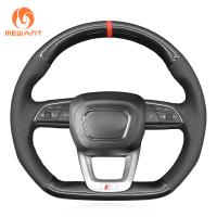 China Hand Stitching Carbon Leather Steering Wheel Cover for Audi Q3 Q5 SQ5 Q7 SQ7 Q8 SQ8 RS Q8 2015-2022 for sale