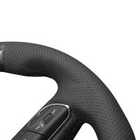 China Hand Stitching Carbon Leather Steering Wheel Cover for Audi Q3 Q5 SQ5 Q7 SQ7 Q8 SQ8 RS Q8 2015-2022 for sale