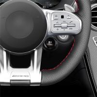 China Hand Stitching Genuine Nappa Leather Steering Wheel Cover for E63 AMG S W213 W205 W222 for sale