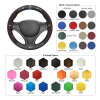 China Soft Suede Leather Strip DIY Steering Wheel Cover for BMW 1 Series E 3 Series E X1 M3 for sale