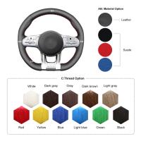 China Hand Stitching Genuine Nappa Leather Steering Wheel Cover for E63 AMG S W213 W205 W222 for sale