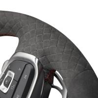 China Volkswagen Golf 7 GTI GTD GTE R MK7 VW Polo Scirocco Hand Sewing Steering Wheel Cover for sale