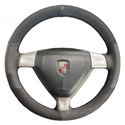 China Hand Sewn Suede Leather Steering Wheel Cover for Porsche 911 2005 2006 2007 2008 2009 for sale