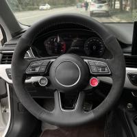 China 20*15*7cm Soft Suede Leather Steering Wheel Cover Audi A3 A4 A5 S3 S4 S5 RS 4 2015-2022 for sale