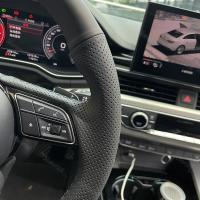 China Leather Steering Wheel Cover for Audi A3 A4 A5 S3 S4 S5 RS 4 2015-2022 3-Spoke Wheel for sale