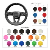 China Leather Steering Wheel Cover for Audi A3 A4 A5 S3 S4 S5 RS 4 2015-2022 3-Spoke Wheel for sale