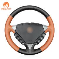 China Hand Stitched Matte Carbon Brown Leather Steering Wheel Cover for Porsche 2004-2010 for sale