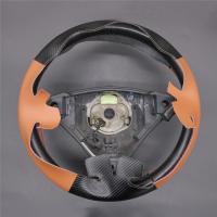 China Hand Stitched Matte Carbon Brown Leather Steering Wheel Cover for Porsche 2004-2010 for sale