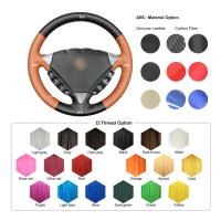 China Hand Stitched Matte Carbon Brown Leather Steering Wheel Cover for Porsche 2004-2010 for sale
