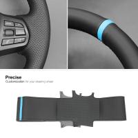 China BMW i3 2013-2022 Car Fitment Hand Stitching Soft Faux PU Leather Steering Wheel Cover for sale