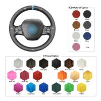 China BMW i3 2013-2022 Car Fitment Hand Stitching Soft Faux PU Leather Steering Wheel Cover for sale