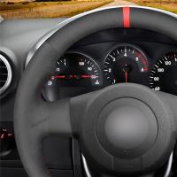 China Suede Steering Wheel Cover for Seat Leon FR Cupra MK2 1P 2005-2009 Ibiza FR 6L 2005-2009 for sale