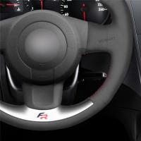 China Suede Steering Wheel Cover for Seat Leon FR Cupra MK2 1P 2005-2009 Ibiza FR 6L 2005-2009 for sale