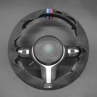 China Suede Steering Wheel Cover for BMW F87 F80 F30 F20 F10 F15 X5 M50d 2012-2022 Black for sale