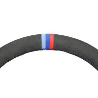 China Suede Steering Wheel Cover for BMW F87 F80 F30 F20 F10 F15 X5 M50d 2012-2022 Black for sale