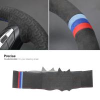 China Suede Steering Wheel Cover for BMW F87 F80 F30 F20 F10 F15 X5 M50d 2012-2022 Black for sale