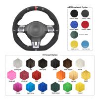 China VW Golf 5 6 7 8 Polo R line Scirocco Tiguan 2009-2018 White Thread 3-Spoke Wheel Cover for sale
